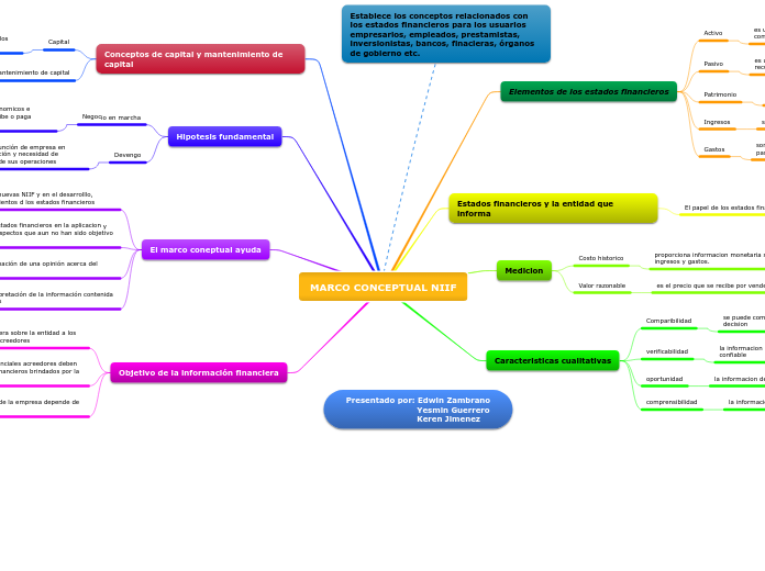 MARCO CONCEPTUAL NIIF - Mind Map