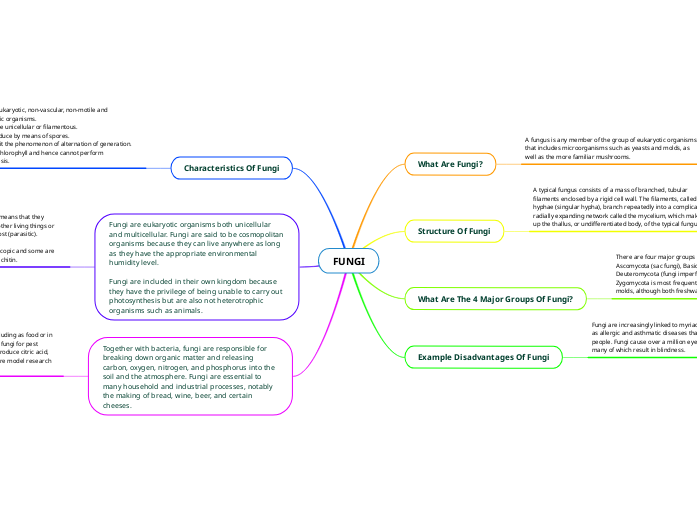 FUNGI - Mind Map