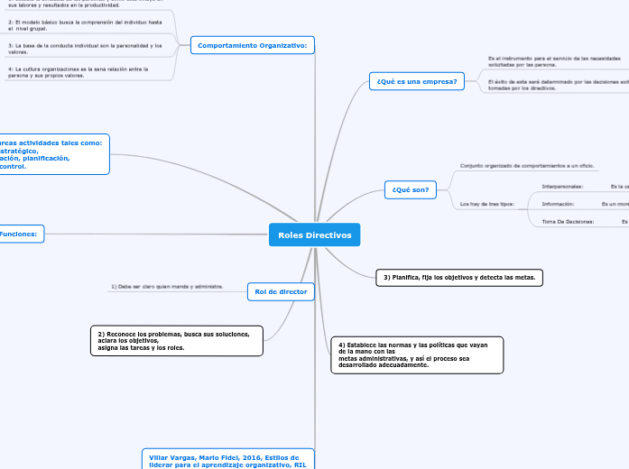 Roles Directivos - Mind Map