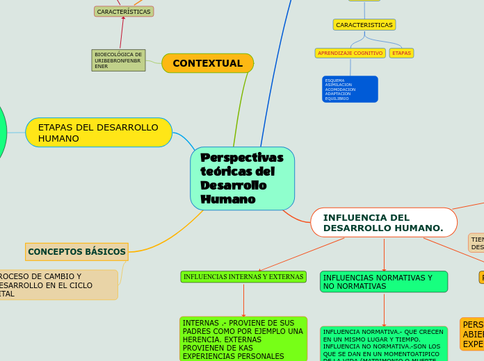 Perspectivas teóricas del Desarrollo Human...- Mind Map