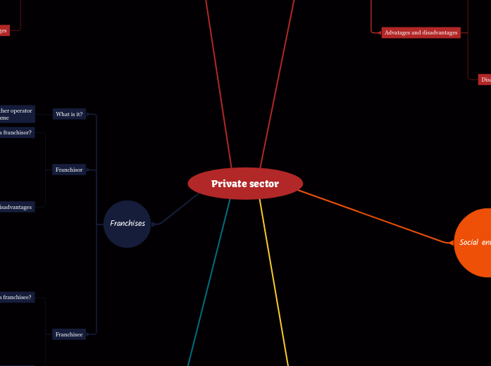 Private sector - Mind Map