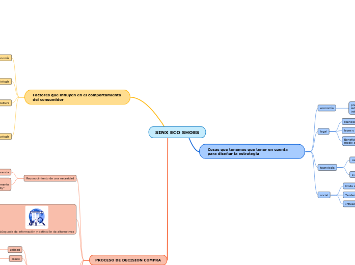 SINX ECO SHOES - Mind Map