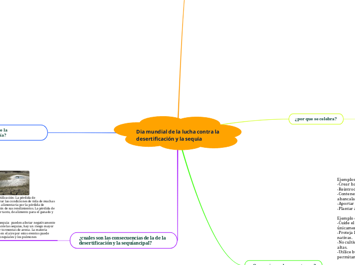 Dia mundial de la lucha contra la desertif...- Mind Map