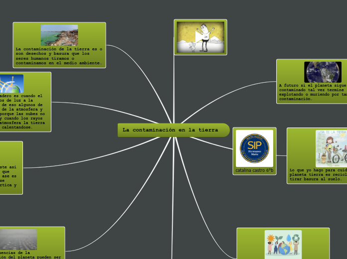 La contaminación en la tierra - Mind Map