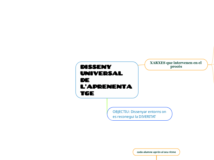 DISSENY UNIVERSAL DE L'APRENENTATGE - Mind Map