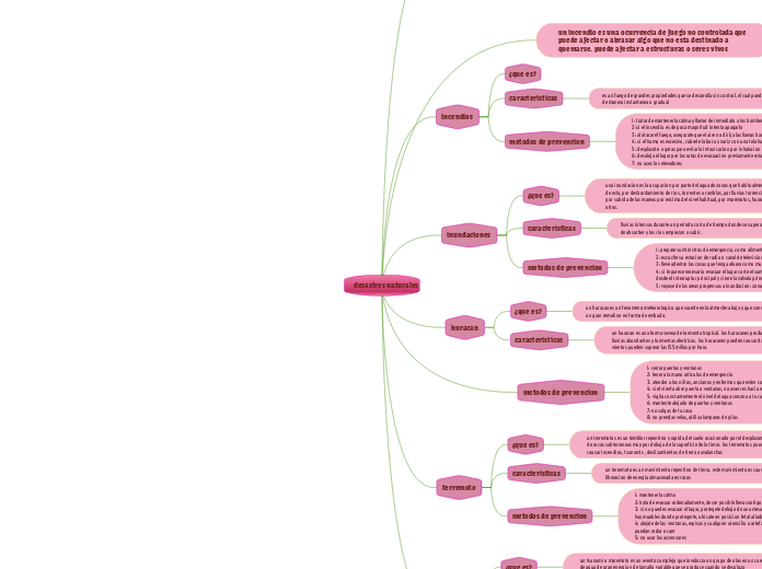 desastres naturales - Mind Map