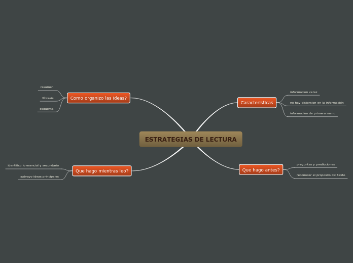 ESTRATEGIAS DE LECTURA - Mind Map