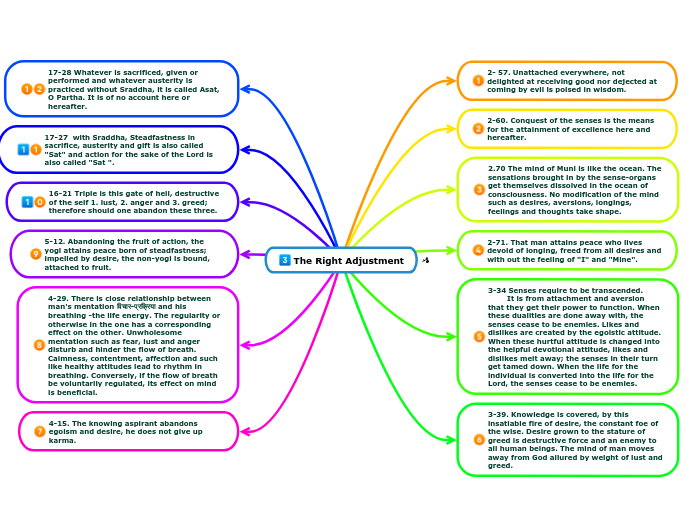 3) The Right Adjustment - Mind Map