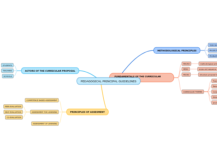 PEDAGOGICAL PRINCIPAL GUIDELINES - Mind Map