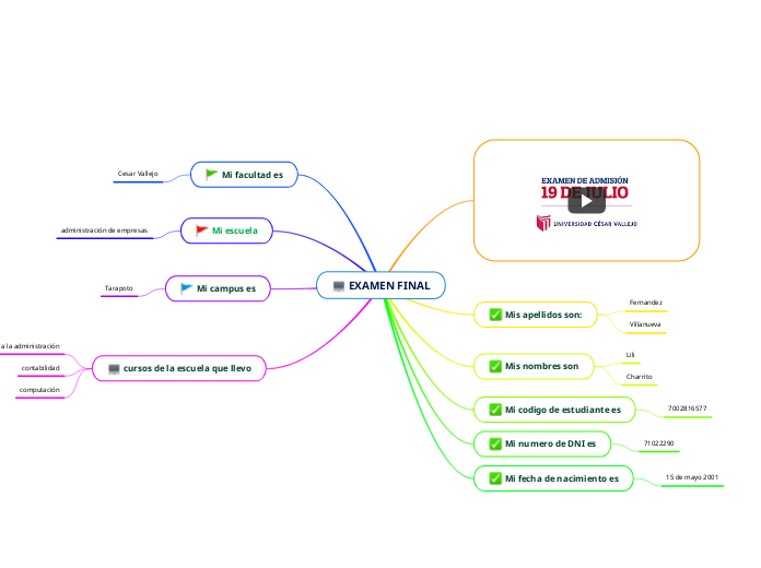 EXAMEN FINAL - Mind Map