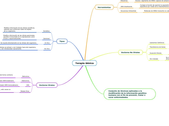 Terapia Génica - Mind Map