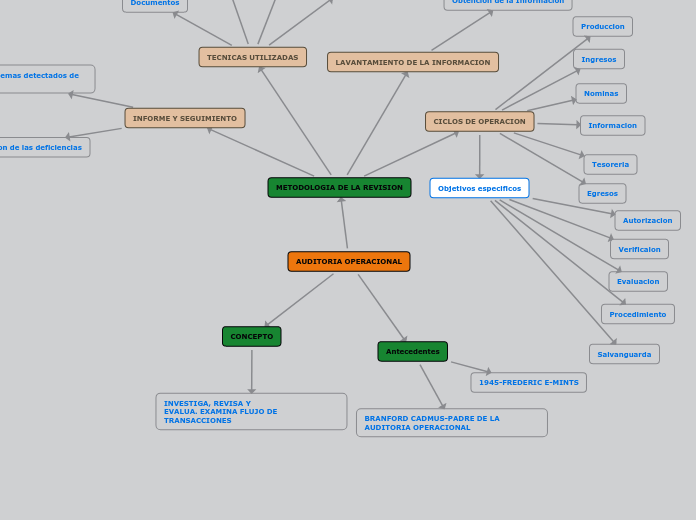 AUDITORIA OPERACIONAL - Mind Map