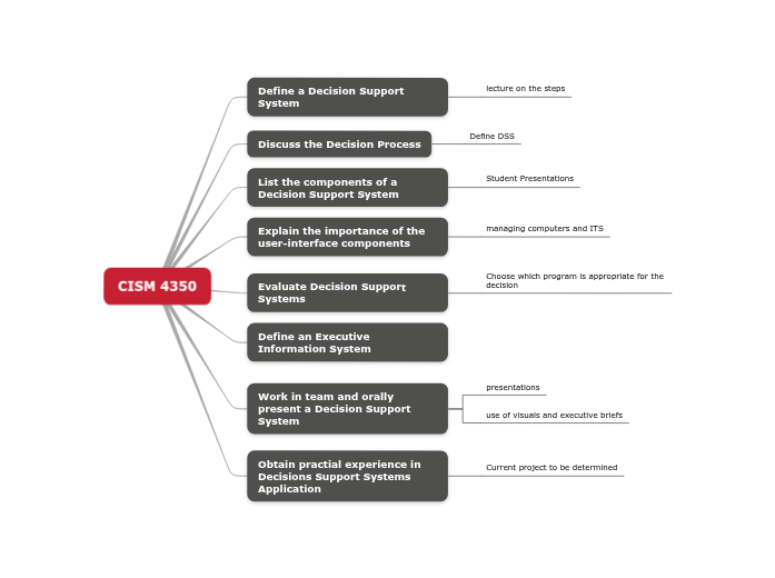 CISM 4350 - Mind Map