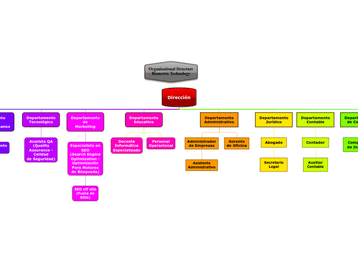 Organigrama Biometric Technology - Mind Map