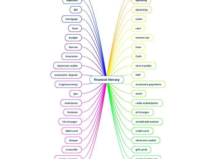 financial literacy - Mind Map