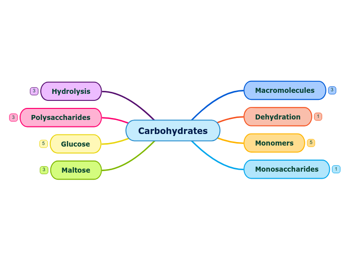 Carbohydrates - Mind Map