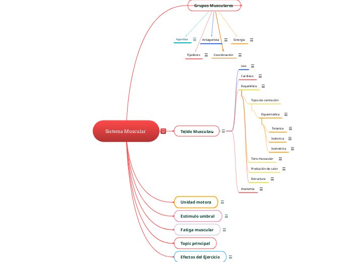 Sistema Muscular - Mind Map
