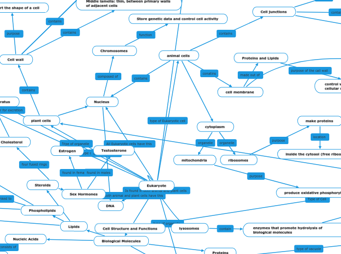 Cell Structure and Functions - Mind Map