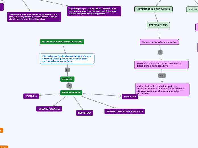 FISIOLOGÍA DEL SISTEMA GASTROINTESTINAL - Mind Map