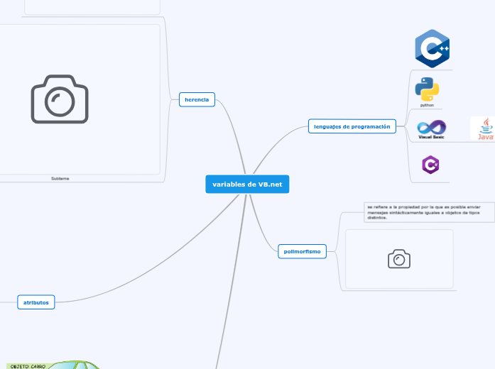 variables de VB.net - Mind Map