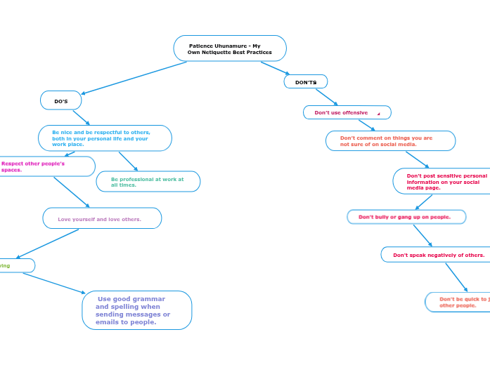 Patience Uhunamure - My Own Netiquette Bes...- Mind Map