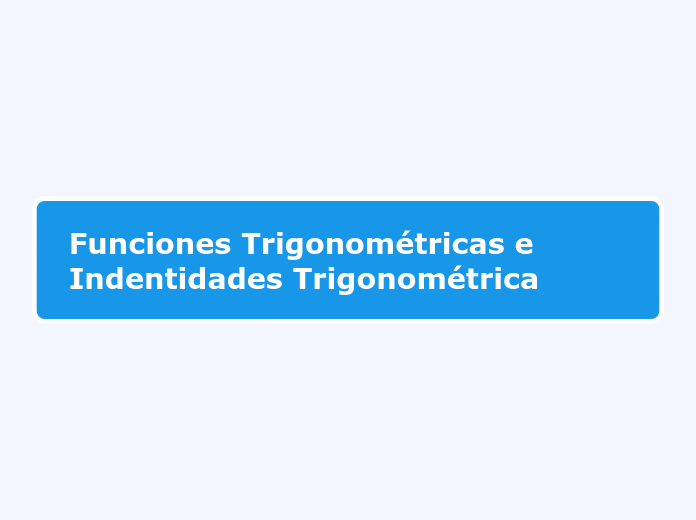 Funciones Trigonométricas e Indentidades T...- Mind Map