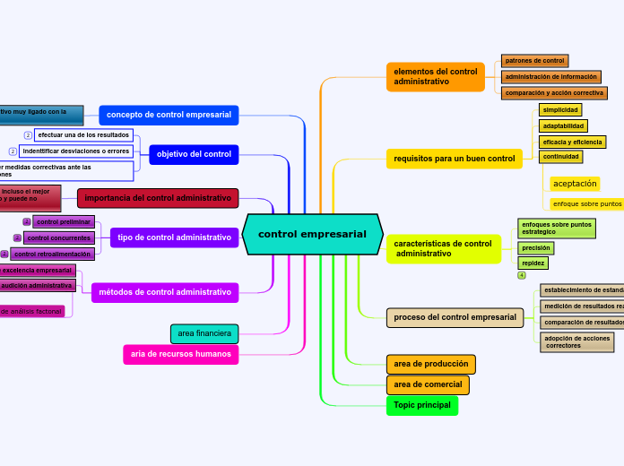 control empresarial - Mind Map