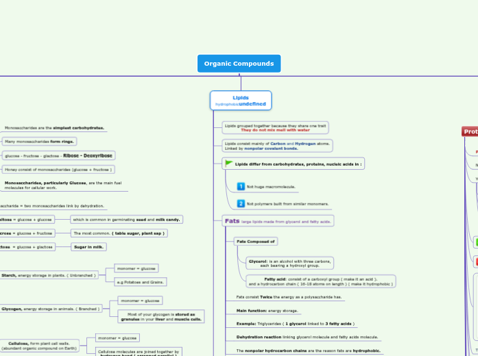 Organic Compounds - Mind Map