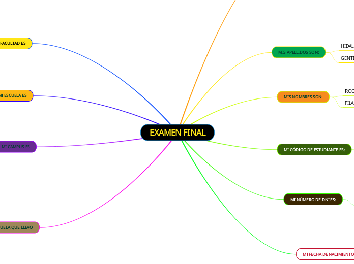 EXAMEN FINAL - Mind Map