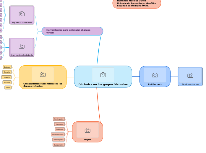 Dinámica en los grupos Virtuales - Mind Map