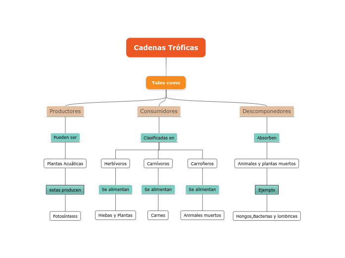 Cadenas Tróficas - Mind Map