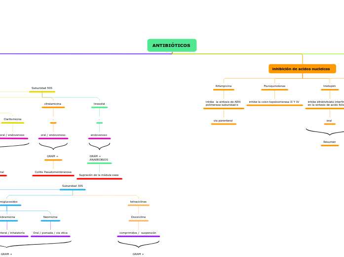 ANTIBIÓTICOS - Mind Map