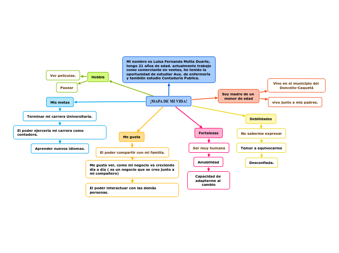 ¡MAPA DE MI VIDA! - Mind Map