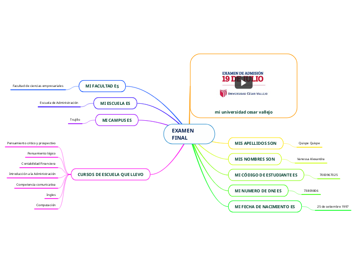 EXAMEN FINAL - Mind Map