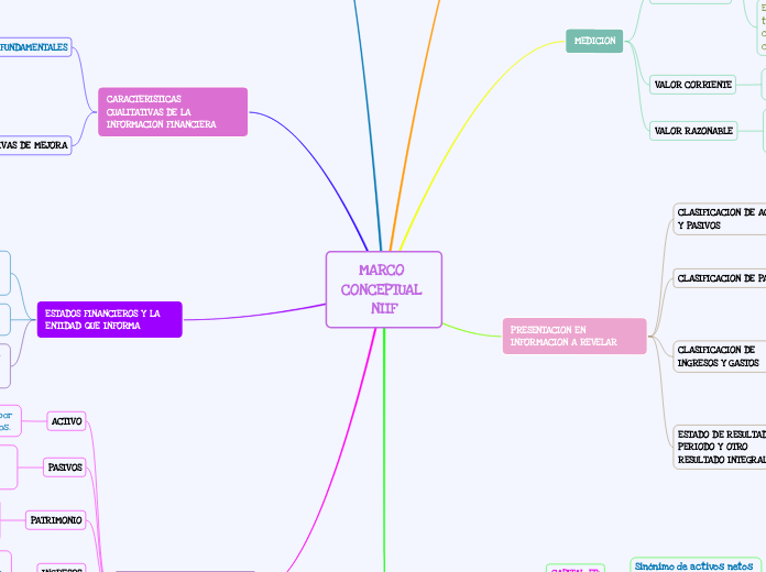 MARCO CONCEPTUAL NIIF - Mind Map