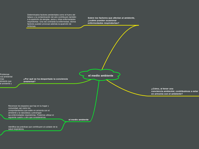 el medio ambiente - Mind Map
