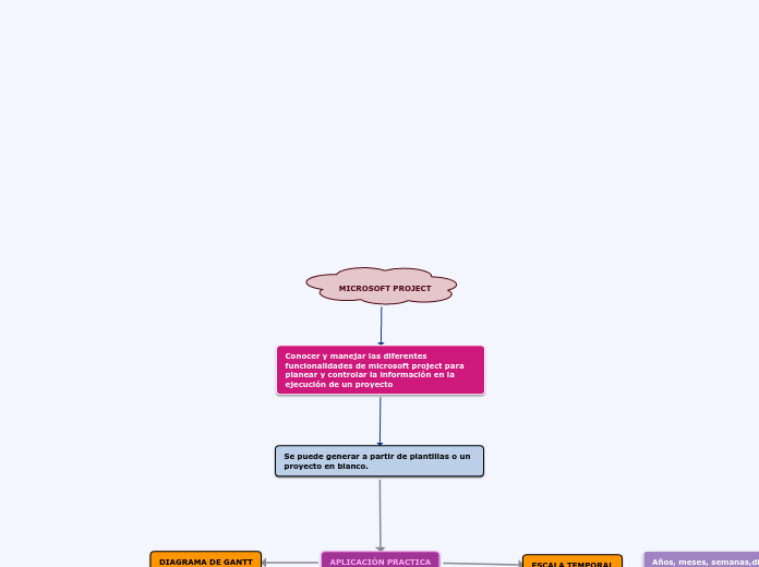 MICROSOFT PROJECT - Mind Map