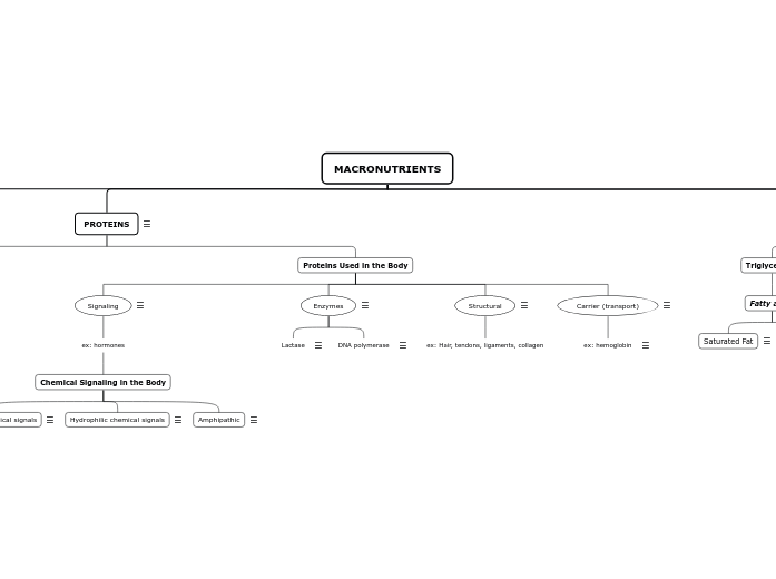 MACRONUTRIENTS - Mind Map
