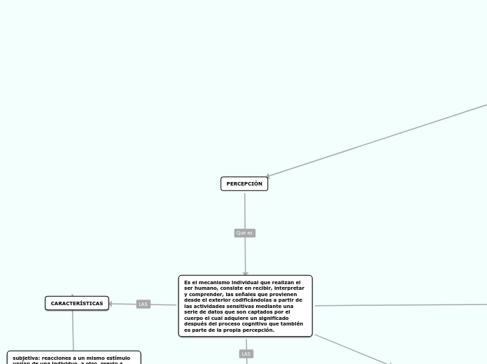 PERCEPCIÓN - Mind Map