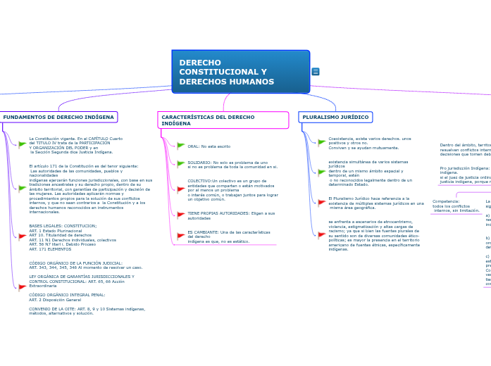 DERECHO CONSTITUCIONAL Y DERECHOS HUMANOS - Mind Map