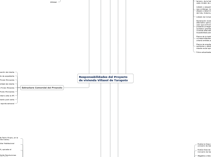Responsabilidades del Proyecto de vivienda...- Mind Map