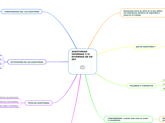 AUDITORIAS INTERNAS Y/O EXTERNAS DE SG-SST - Mind Map