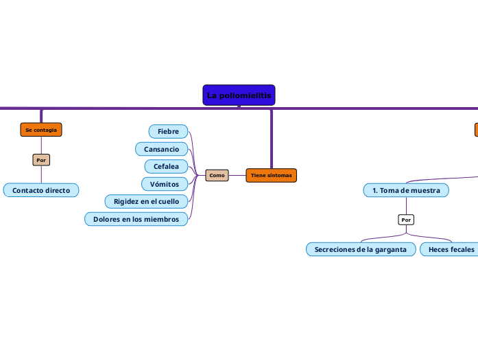 La poliomielitis - Mind Map