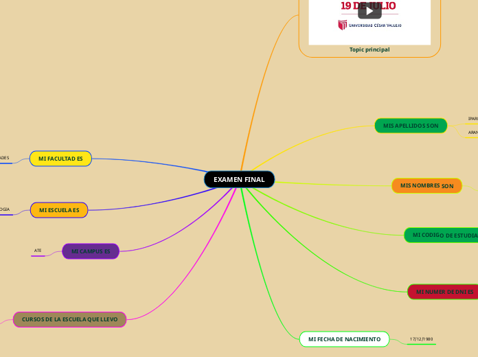 EXAMEN FINAL - Mind Map