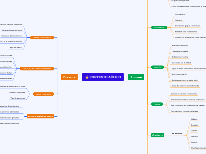 CONTEXTO AÚLICO - Mindmap - Voorbeeld