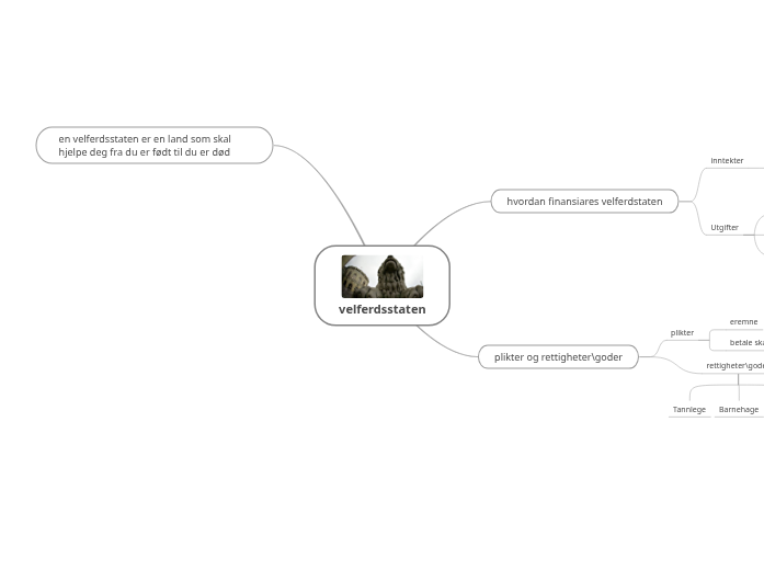 velferdsstaten - Mind Map