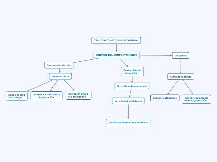 TECNICAS Y METODOS DE CONTROL - Mind Map