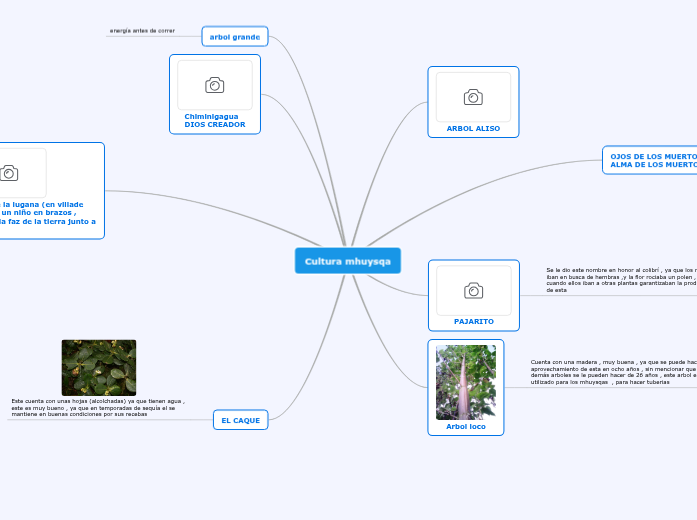 Cultura muisca - Mind Map
