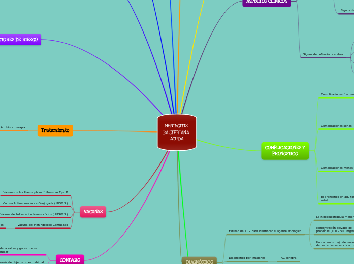 MENINGITIS BACTERIANA AGUDA - Mind Map