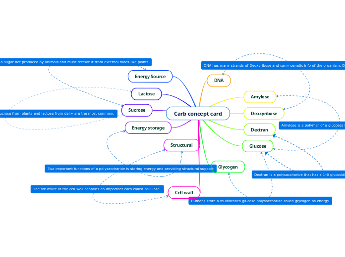 Carb concept card - Mind Map